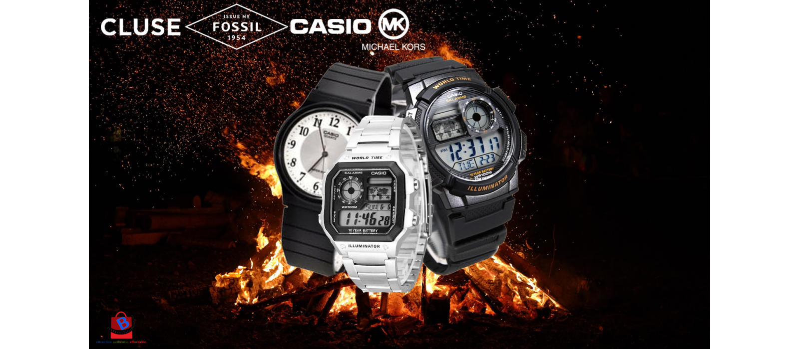 Original Branded Watches. Fossil, Casio, Cluse