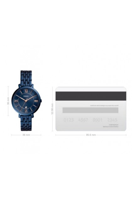 Jacqueline Three-Hand Date Blue Stainless Steel Ladies Watch | ES4094