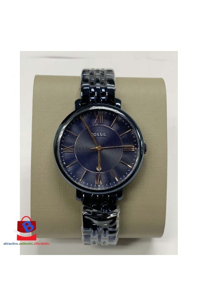 Jacqueline Three-Hand Date Blue Stainless Steel Ladies Watch | ES4094