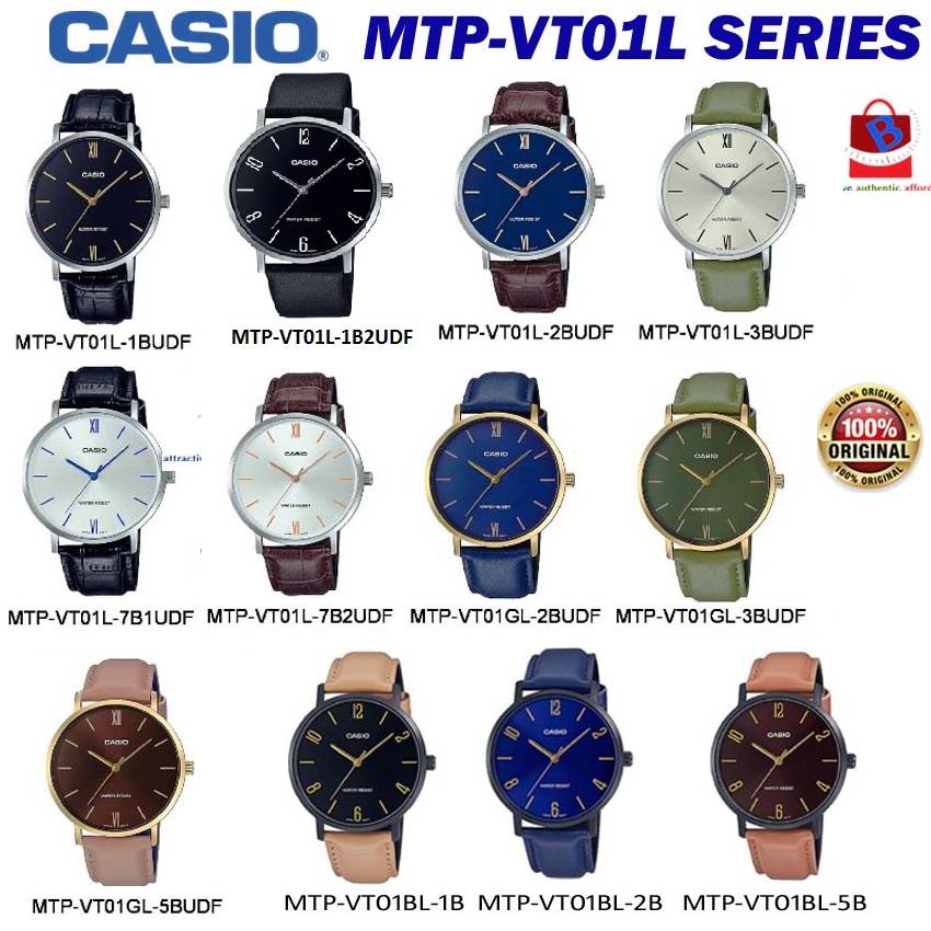 Casio MTP-VT01L / MTP-VT01GL Original & Genuine Leather Watch Series