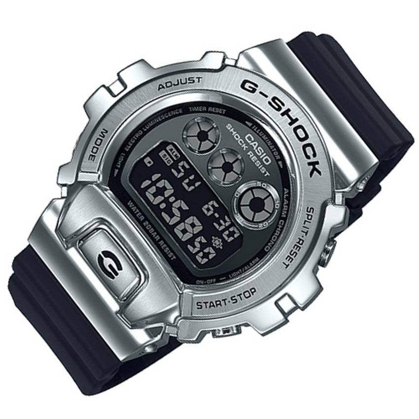 (EURO SET) Casio G-Shock GM-6900-1ER Standard Digital Metal-Covered Bezel Watch GM-6900-1E / GM ...