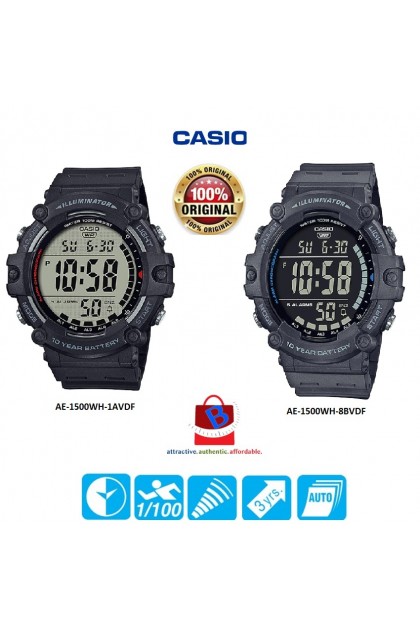 Casio Digital AE-1500WH / AE-1500WHX Series Original & Genuine Watch