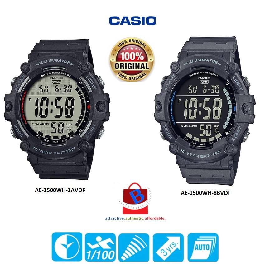 Casio Digital AE-1500WH / AE-1500WHX Series Original & Genuine Watch