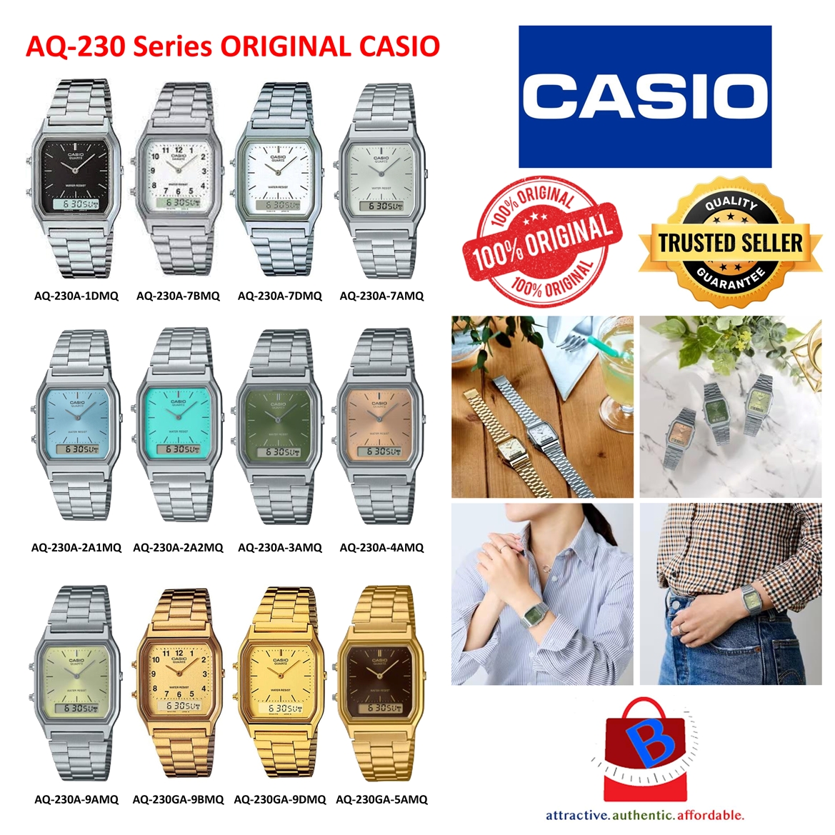 Casio Original & Genuine Watch AQ-230A / AQ-230GA Series