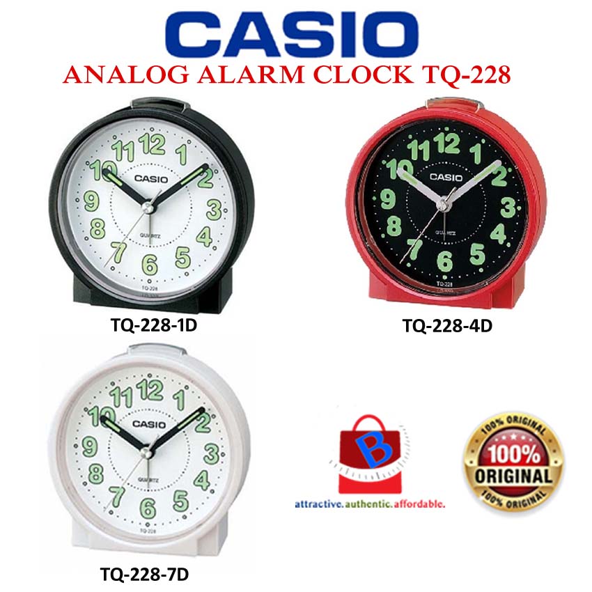 CASIO TQ-228 SERIES Original Table Clock And Alarm