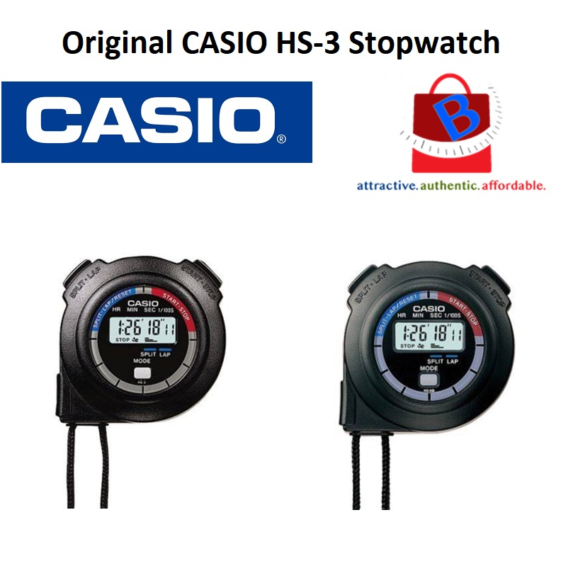 Casio Original Digital HS-3V-1R HS-3V-1BR Stopwatch Running Timer